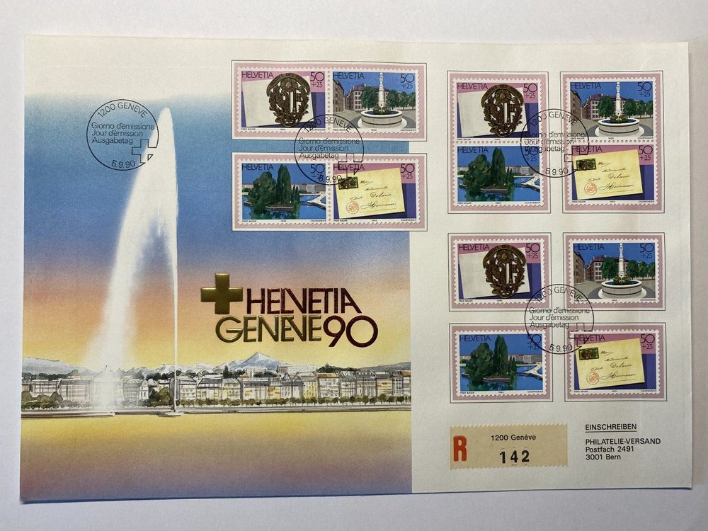 FDC Grossbrief Helvetia Geneve 90 1990 ET (Neu (gemäss Beschreibung)) in Kirchenthurnen für CHF ...