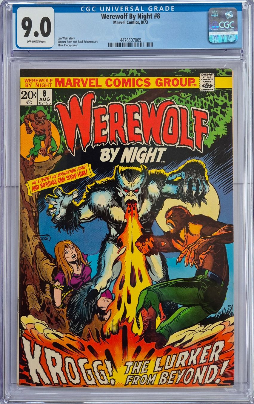 Werewolf By Night #8 (1973) – CGC 9.0 Marvel Horror Comics! (Gebraucht ...