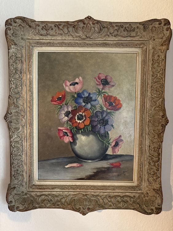 Blumenstillleben Ölgemälde signiert gerahmt (Gebraucht) in Reinach BL für CHF 15 – nur Abholung ...
