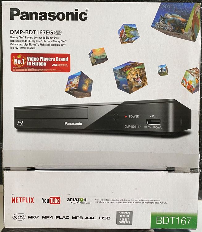 Lecteur Blu-ray PANASONIC DMP-BDT167EG (Neu und originalverpackt) in Bevaix für CHF 35 – mit ...