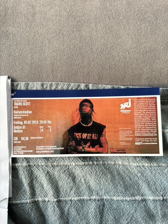 TRAVIS SCOTT ticket 05.07.24 (Neu und originalverpackt) in Essert-s ...