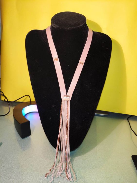 Collier leder rosa-antico mit ketten Kromlos antiallergic | Kaufen auf ...