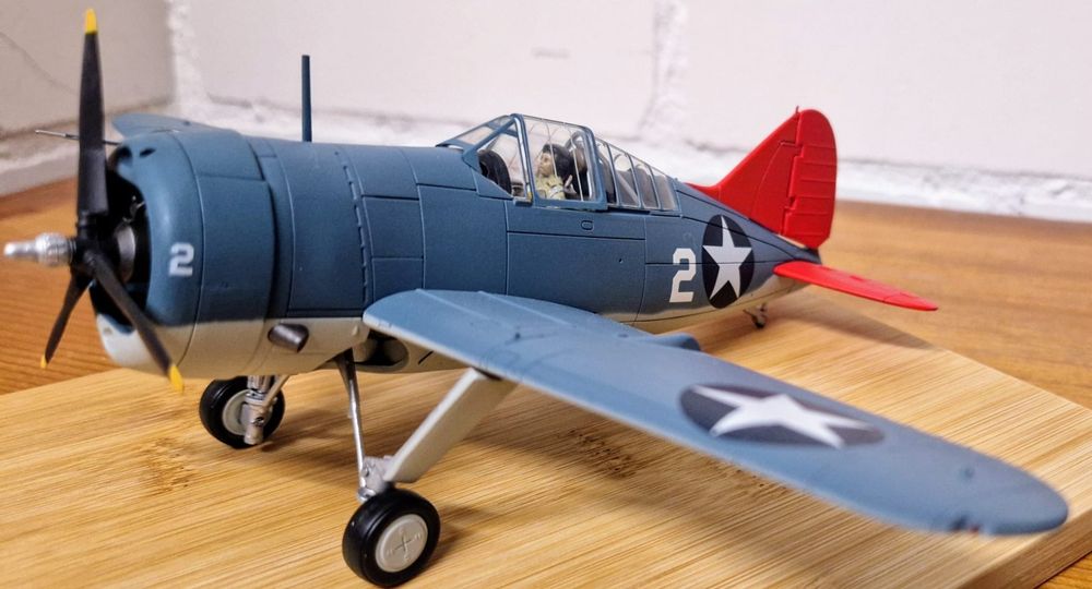 F2A-3 Buffalo US Navy Metallmodell von Hobby Master 1/48 (Gebraucht) in ...