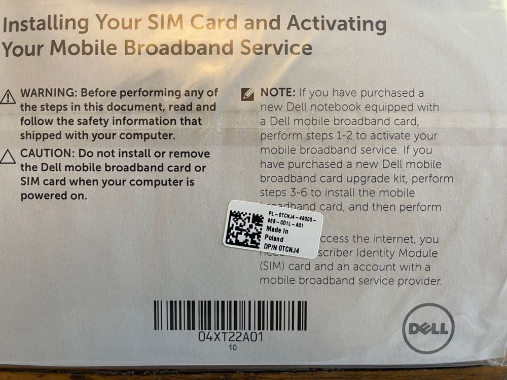 SIM Card WIRELESS Modul Dell (Gebraucht) in Wängi für CHF 10 – mit ...