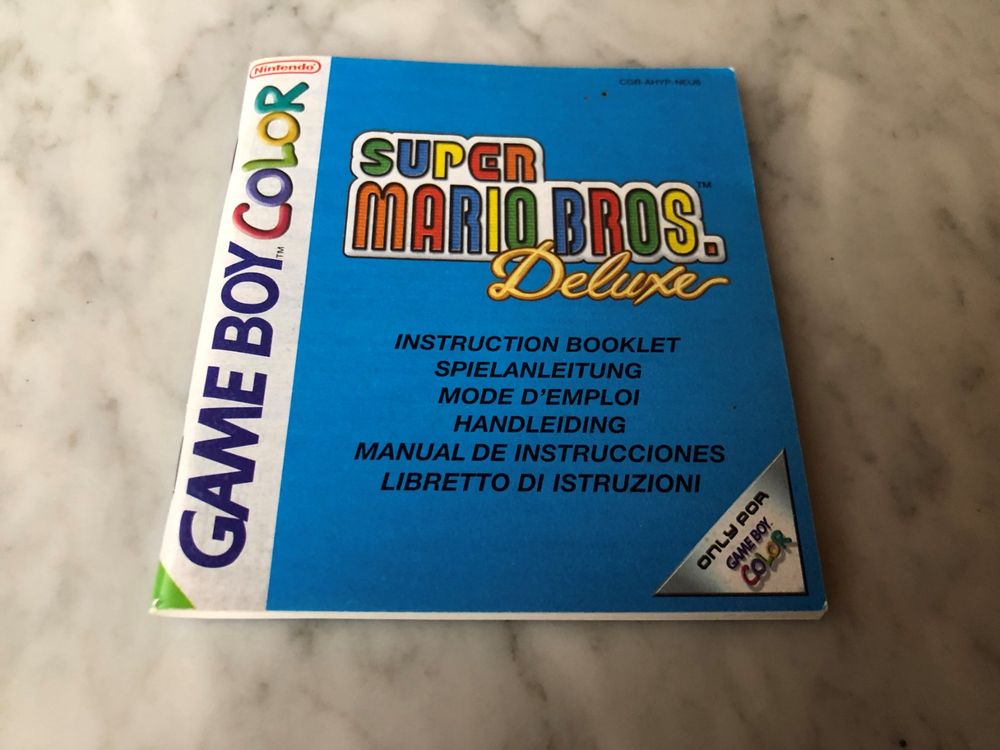 ANLEITUNG FÜR SUPER MARIO BROS DELUXE NINTENDO GAME BOY COLO (Gebraucht ...