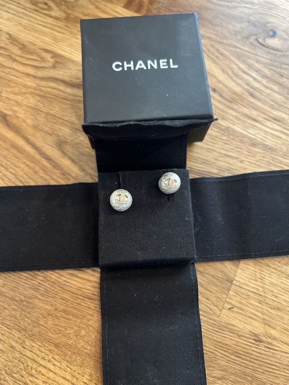 Chanel Ohrstecker Silber CC Logo Rarität Vintage Box | Kaufen auf Ricardo