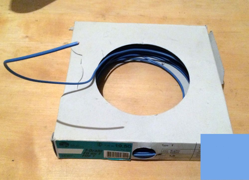 T-Draht blau 1.5mm2 (Null-Leiter) (Gebraucht) in Mörschwil für CHF 19 ...