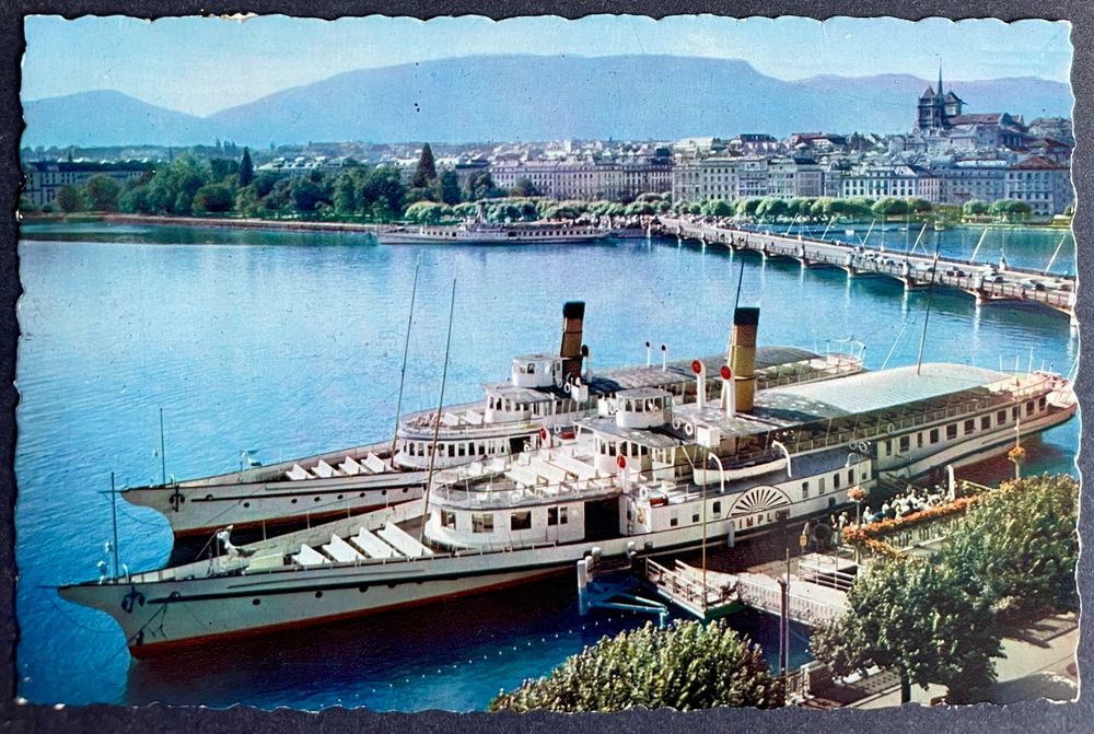 GENÈVE - La Rade avec Bateau à vapeur (Dampfschiff) 1965 | Kaufen auf ...