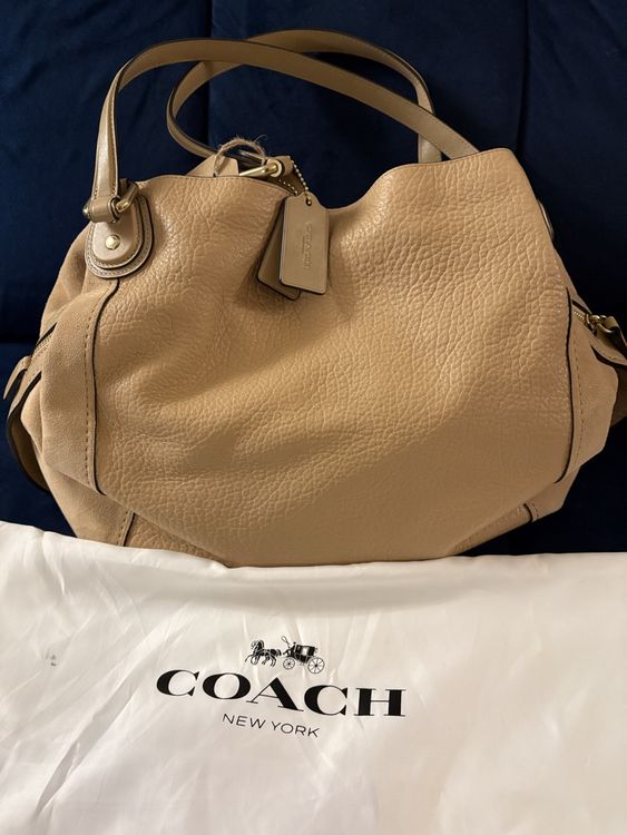 COACH Edie 42 large Shoulder with Leather/Suede Comb (Gebraucht) in La ...