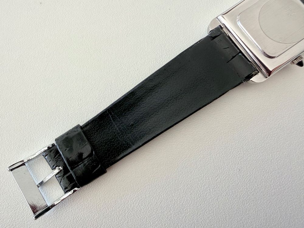 CATENA « Tank » type, LARGE, Quartz, Stainless Steel, Swiss (Neuf avec ...