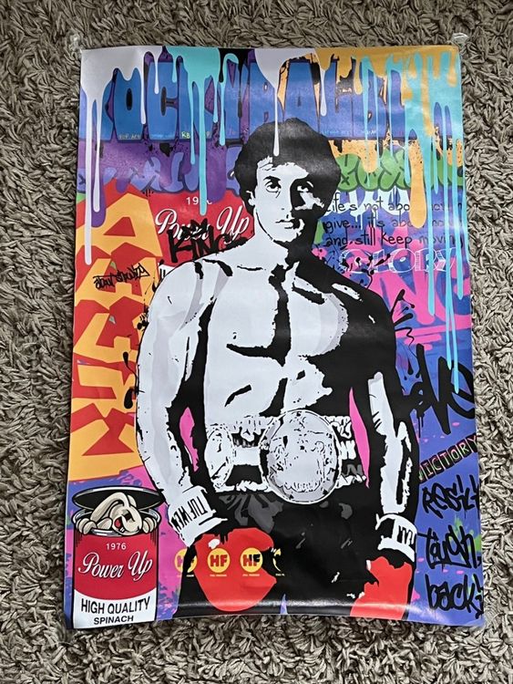 Graffiti auf Leinwand Bild Poster Rocky Balboa (Neu (gemäss ...