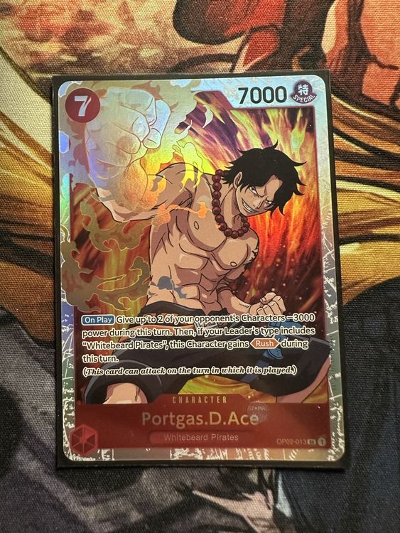 Portgas D. Ace SR OP02 One Piece Card | Kaufen auf Ricardo