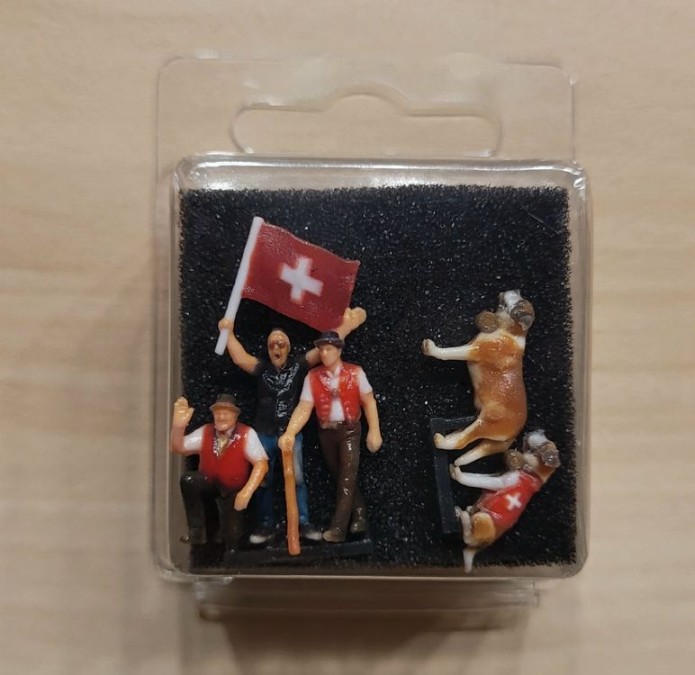 Figurenset "Gotthard-Fahnenschwinger Xaver" 5-teilig H0 (Neu und ...