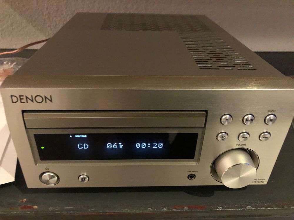 Denon Mini Hifi CD/Bluetooth/DAB D-41 DAB+ Silver (Neu (gemäss ...