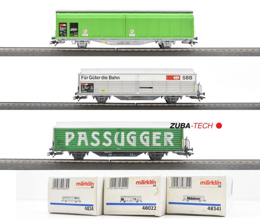 Roco 3x Schiebewandwagen der SBB H0 GS mit OVP (Gebraucht) in St. Gallen für CHF 63 – mit ...