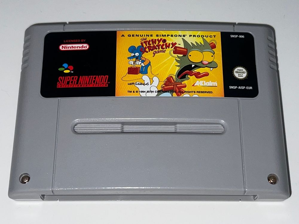Super Nintendo (SNES) - The Itchy & Scratchy Game - selten (Gebraucht ...