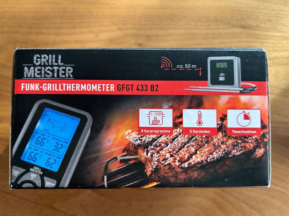 GRILL MEISTER Funk-Grillthermometer GFGT 433 B2 (Neu (gemäss Beschreibung)) in Oberwangen b ...