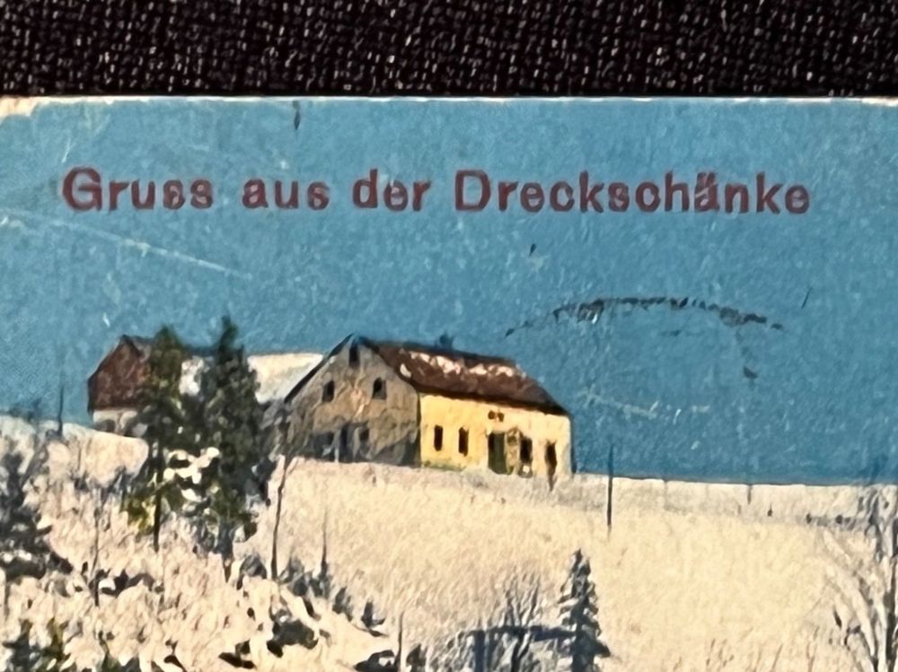 Alte Postkarte Gruss aus der Dreckschänke Breitenbach. | Kaufen auf Ricardo
