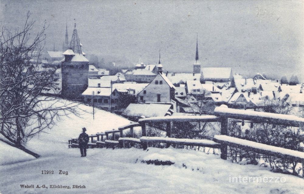 Zug // circa 1910 Winter Schnee Stadt (Gebraucht) in Basel für CHF 19 ...