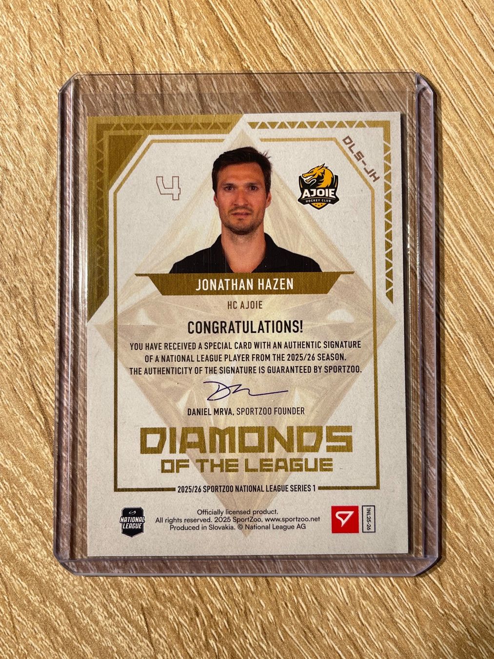 Diamonds of the League Signed Jonathan Hazen HC Ajoie 17/30 (Gebraucht ...