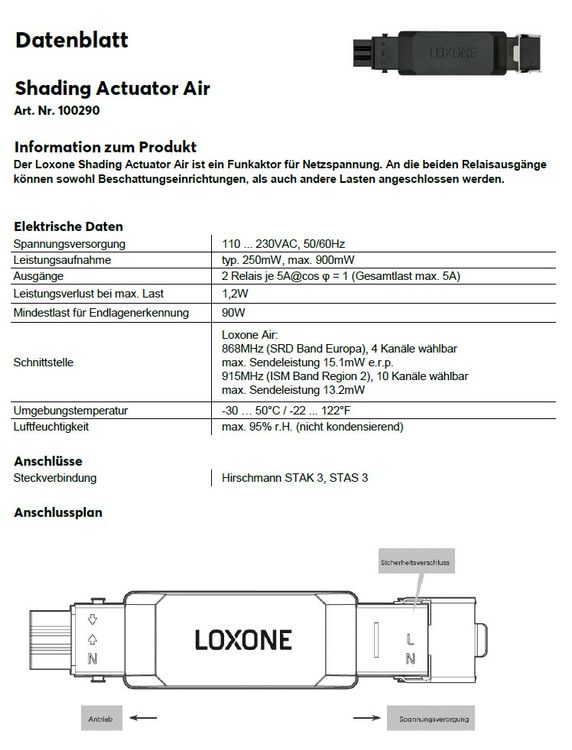 Loxone Shading Actuator Air | Kaufen auf Ricardo