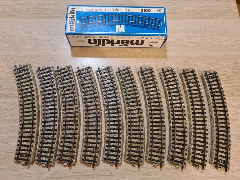 Märklin 10 x 5100 Gebogenes gleis M H0 (1) | Kaufen auf Ricardo