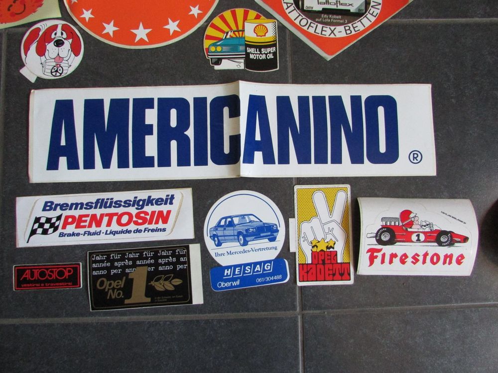 Alte Sticker Aufkleber Set 70er 80er Jahre Auto Oldtimer (Gebraucht) in ...