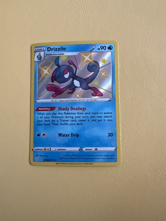 Pokemon Drizzile Shiny Shining Fates Mega schöne Karte Top (Gebraucht ...