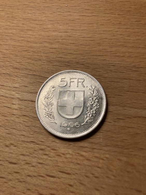 5 Franken Schweiz 1966 Silber | Kaufen auf Ricardo