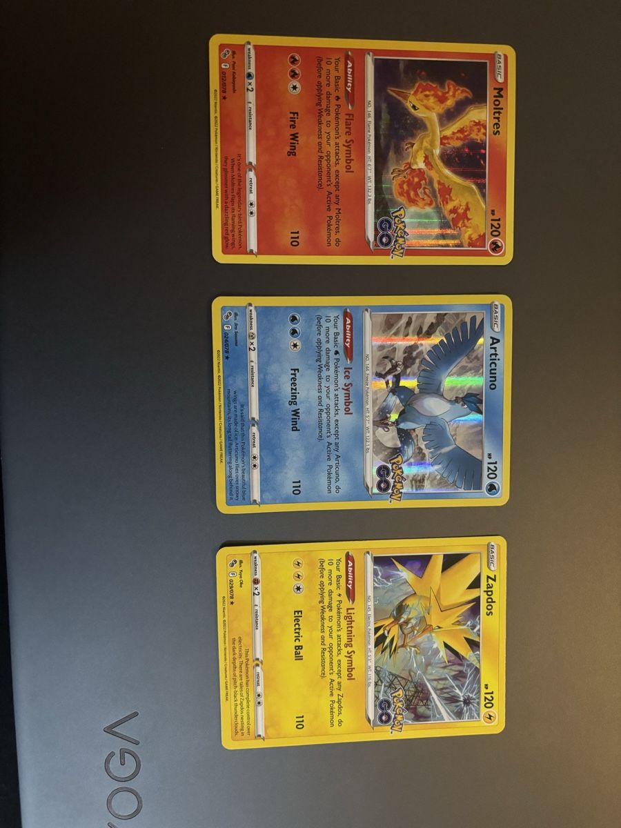 Pokémon Legendary Trio Full Set - Zapdos Moltres Articuno 🔥 (Nuovo ...