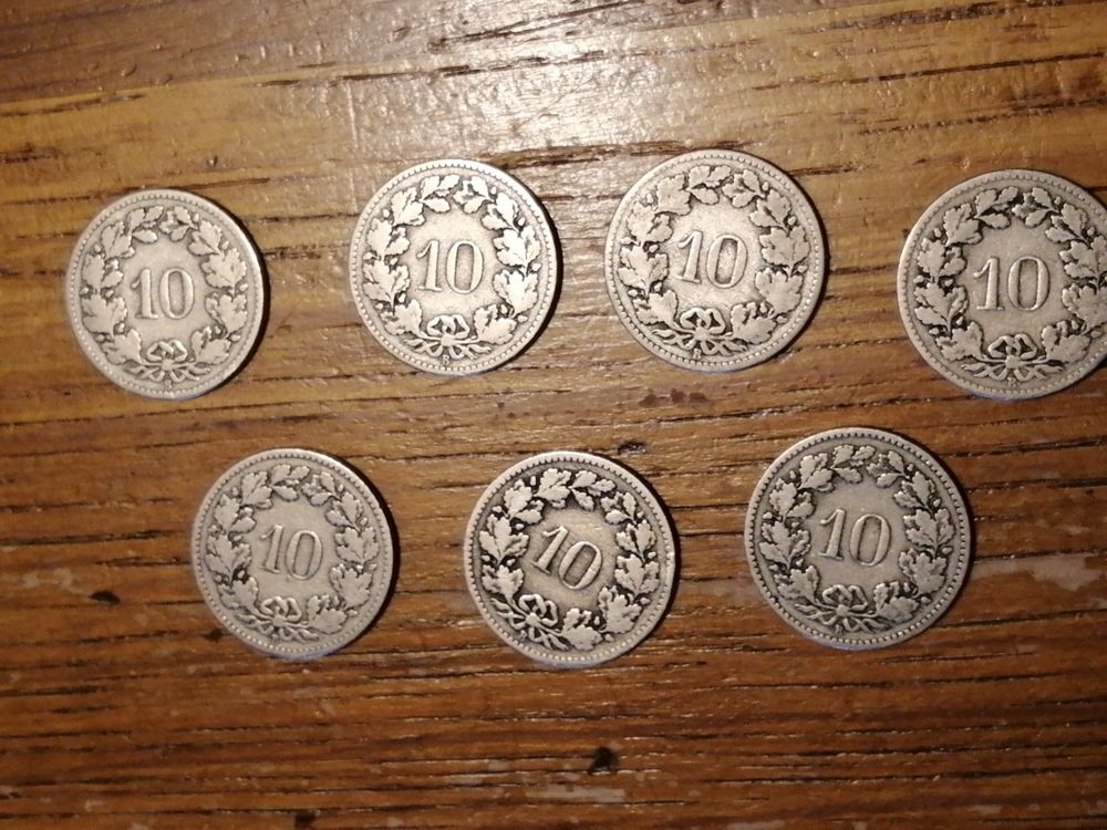 10 Rp Münzen 1879-1885 (Gebraucht) in villarepos für CHF 12.4 – mit Lieferung auf Ricardo kaufen