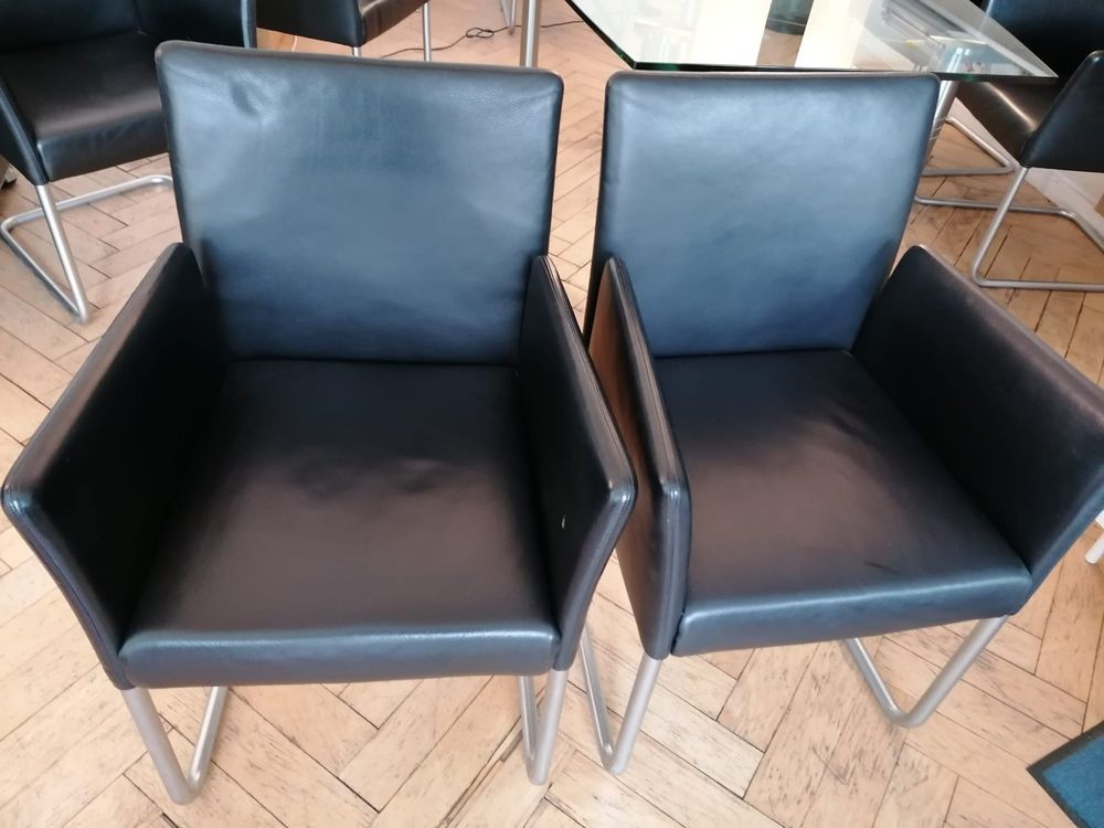 4 x Walter Knoll Konferenzstuhl Jason "1411" Leder schwarz (Gebraucht) in Zürich für CHF 490 ...