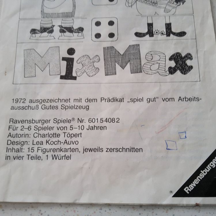 Ravensburger Mix Max Spiel 🧩 Vintage komplett, 1972 (Gebraucht) in ...