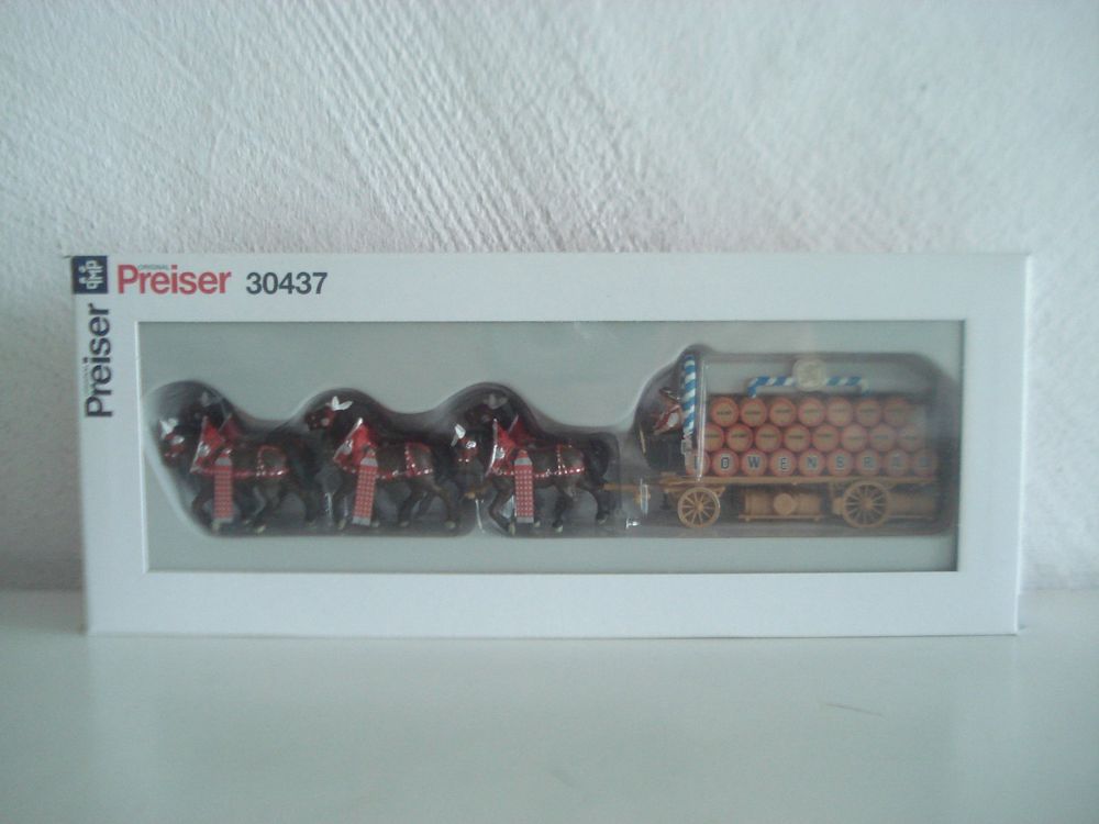 Preiser H0: Brauereiwagen "Löwenbräu", sechsspännig, OVP (Gebraucht) in ...