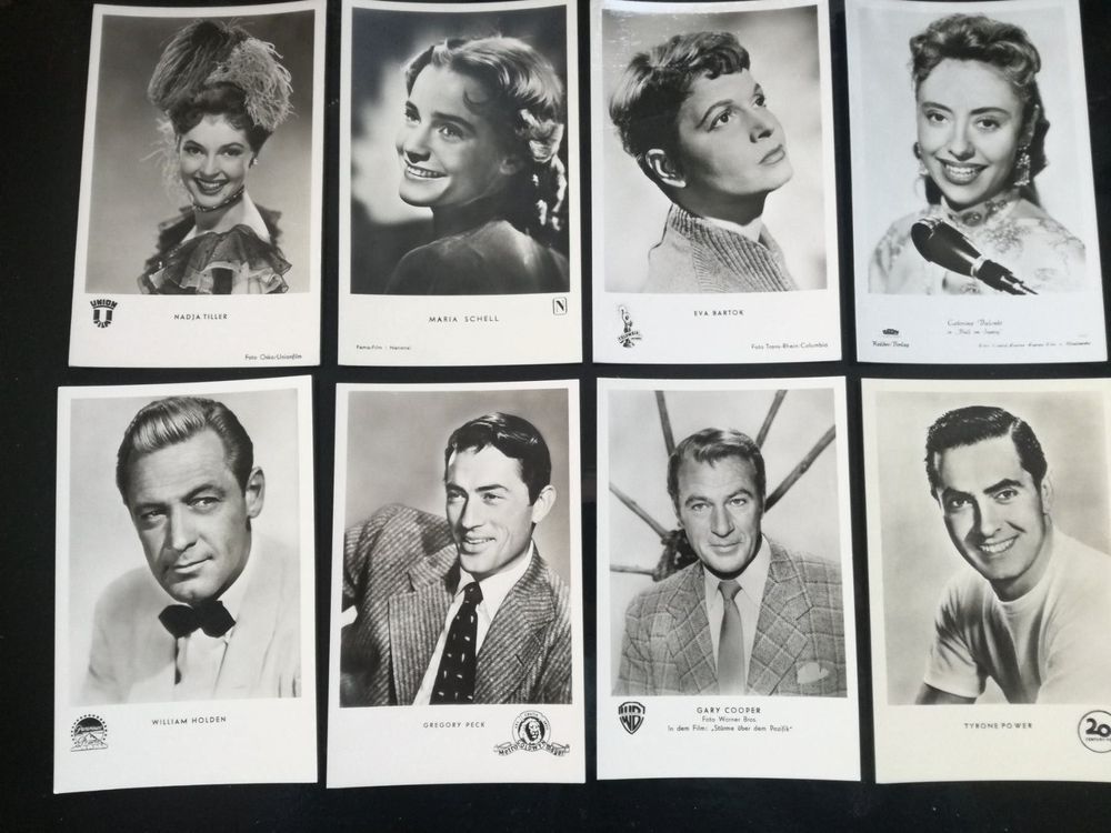 8 AK Gary Cooper, Gregory Peck, Maria Schell u.a. Filmstars (D'occasion ...