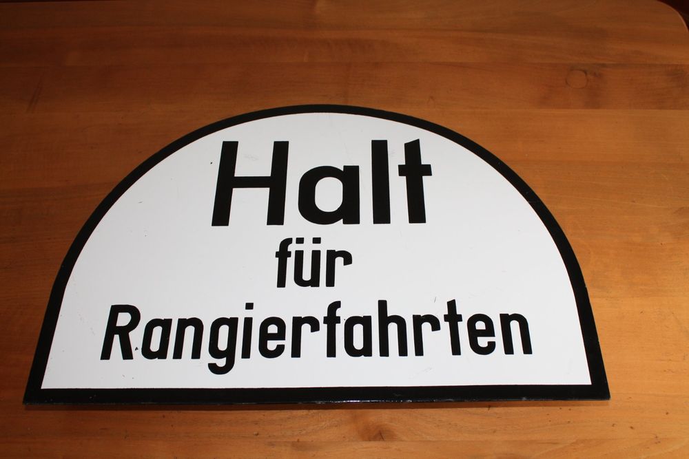 Emaille Bahntafel "Halt für Rangierfahrten" (Gebraucht) in Gattikon für CHF 40 – mit Lieferung ...