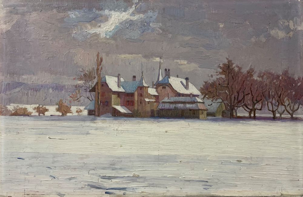 Gustav Karl von Steiger Gemälde - Winterlandschaft (Gebraucht) in für ...