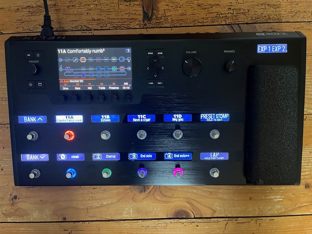Line 6 Helix Floor + Fremen Big Pack inkl. Pink Floyd Pack (Gebraucht ...