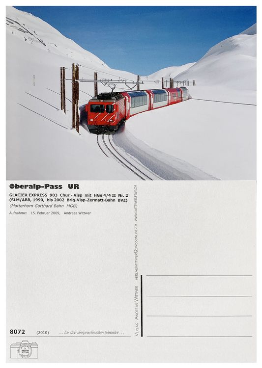 Oberalp Pass Nätschen Andermatt Uri Bahn MGB GLACIER EXPRESS (Neu (gemäss Beschreibung)) in Bern ...