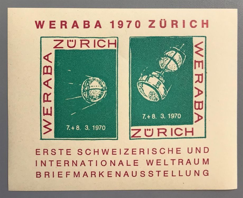 1970 WERABA Zürich Block (Gebraucht) in für CHF 1 – mit Lieferung auf ...
