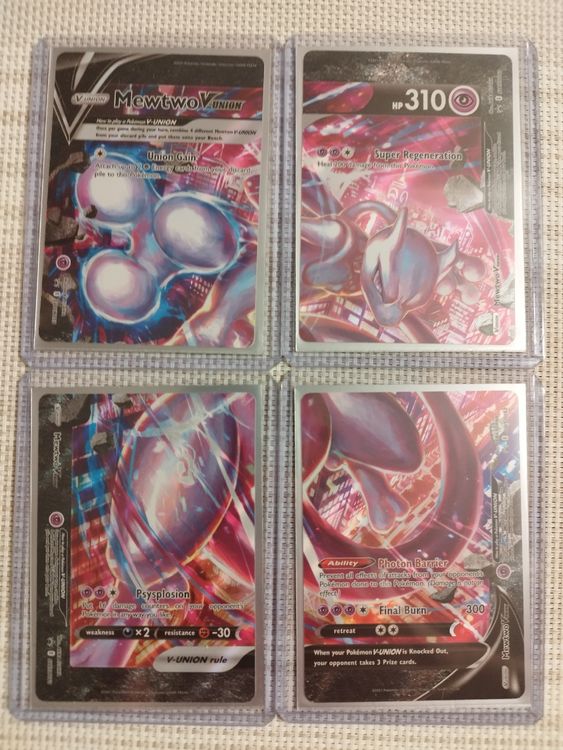 Mewtwo V-UNION Full Set rare - SWSH 159 à 162 | Kaufen auf Ricardo