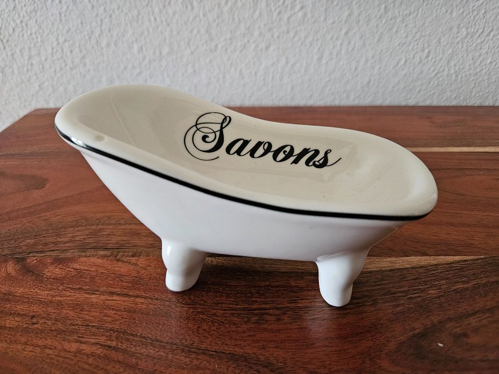 Seifenschale, Badewanne, Porzellan,handgemachte Seife (Neu (gemäss ...