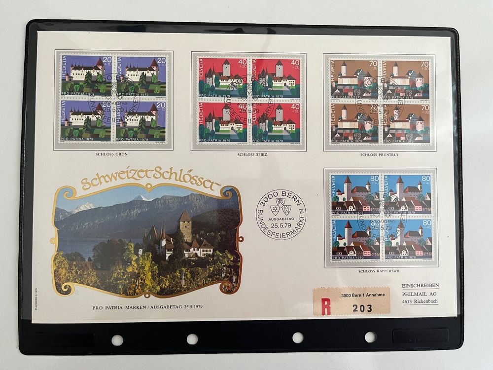 Luxus Brief Pro Patria 1979 FDC Schweizer Schlösser (Gebraucht) in Murgenthal für CHF 1 – mit ...