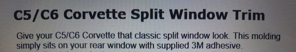 Corvette C5 C6 Split Window (Neu und originalverpackt) in Niedergösgen ...