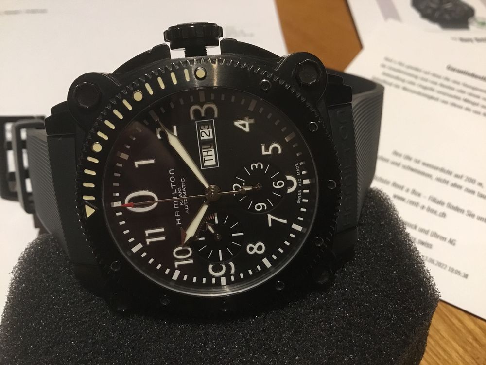 HAMILTON BELOW ZERO CHRONOGRAPH ALL BLACK | Kaufen auf Ricardo