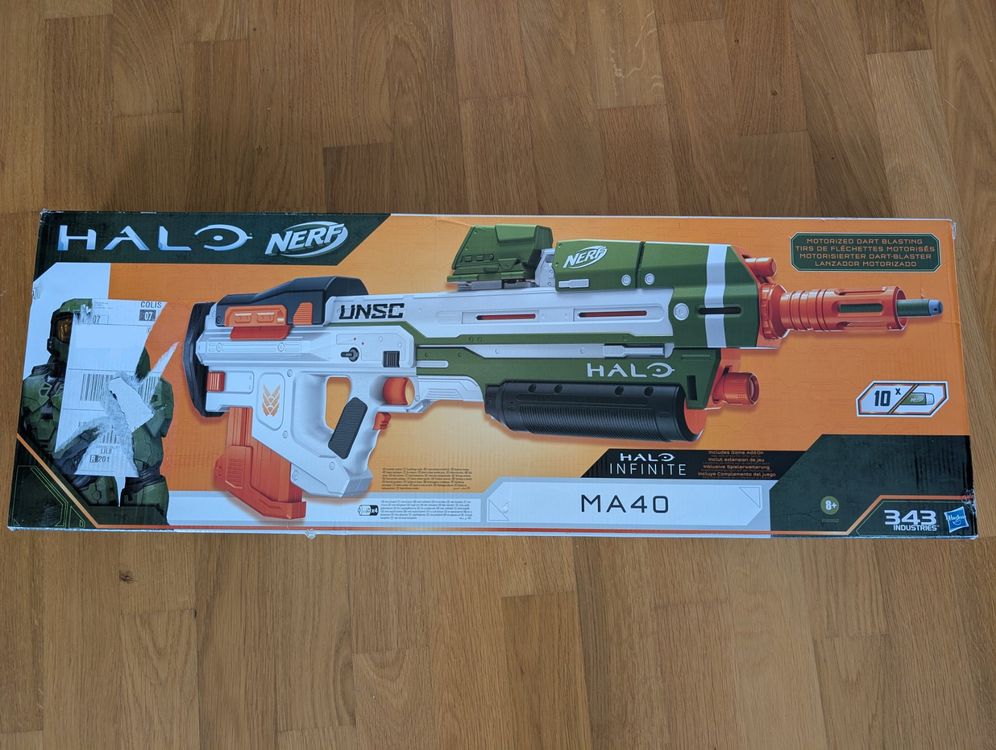 Hasbro Nerf XBOX HALO UNSC MA40 E9262 Motorized Dart Blastin (Neuf avec ...