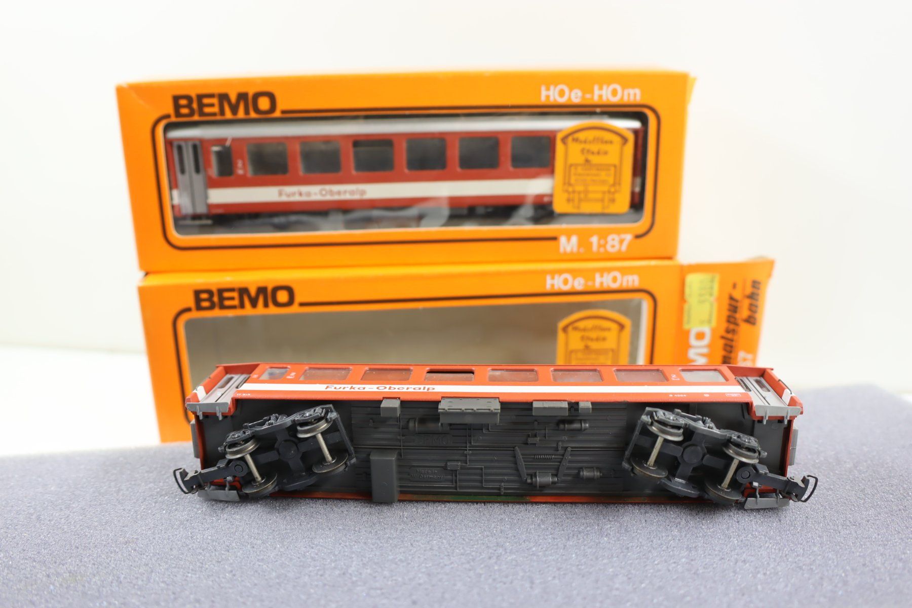 2x Bemo FO (Furka-Oberalp) Personenwagen DC, H0m (Gebraucht) in Ried (Muotathal) für CHF 13 ...