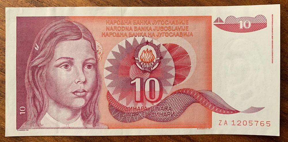 Jugoslawien 10 Dinar / Dinara 1990 UNZ (Gebraucht) in Opfikon für CHF 1.9 – mit Lieferung auf ...