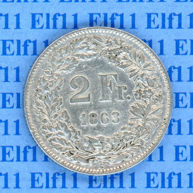 CHF___2.00 1863 vz 2 Franken (Gebraucht) in Widnau für CHF 250 – mit Lieferung auf Ricardo kaufen