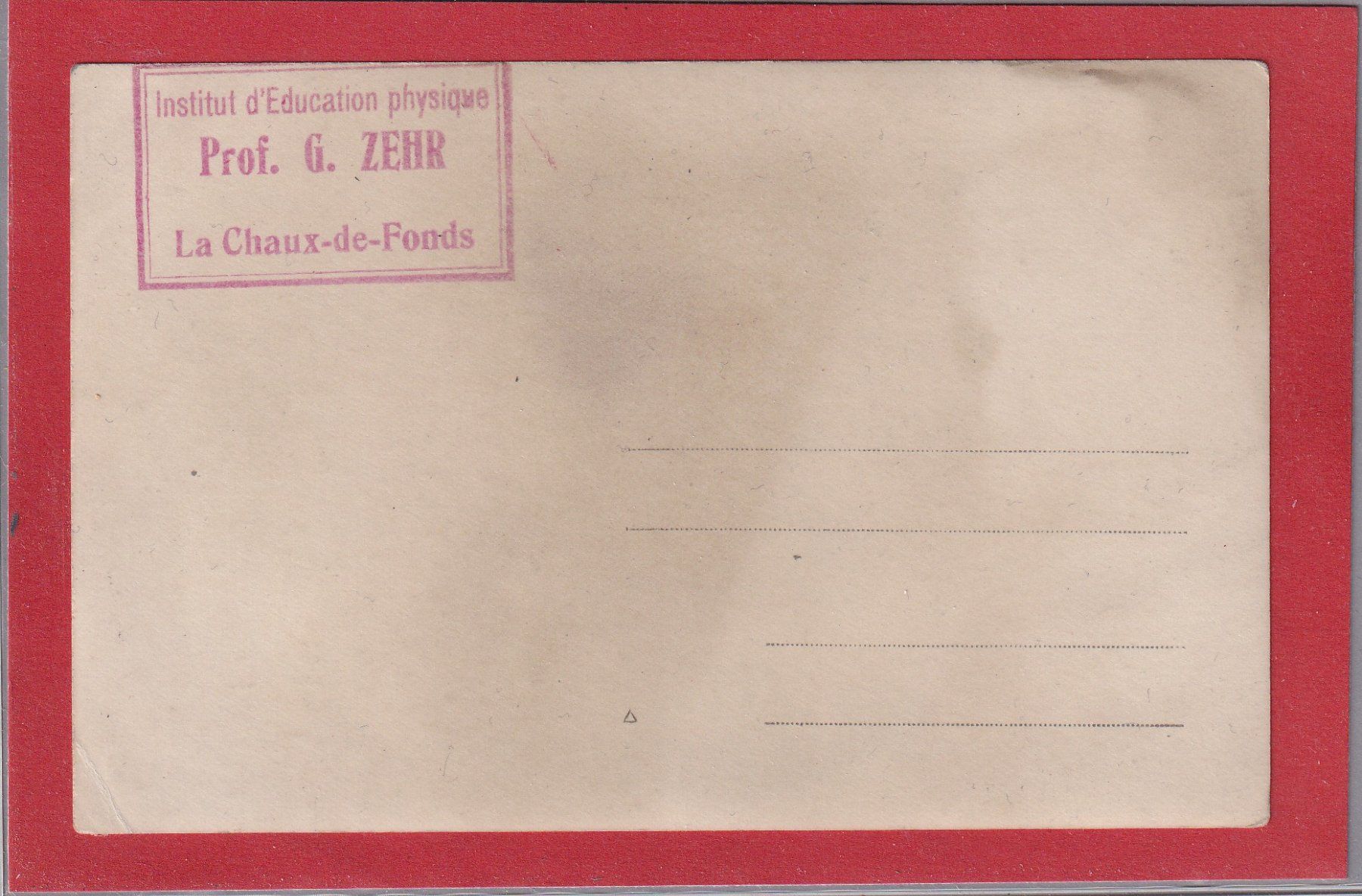 Institut d'éducation physique - Prof Zehr - Chaux de Fonds (D'occasion) à Orvin pour CHF 3.5 ...